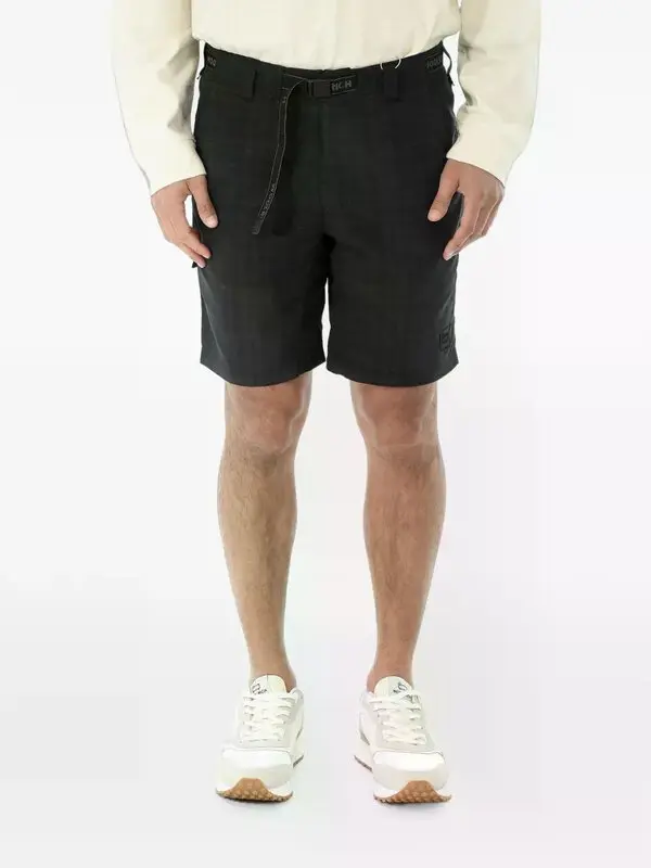 Woolrich Plaid-check Belted Shorts