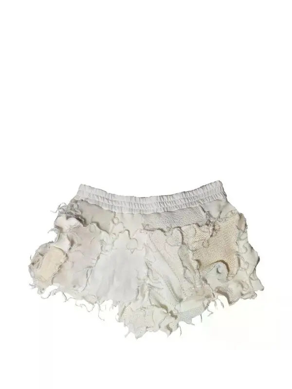 BORBALA Distressed Frayed Mini Shorts