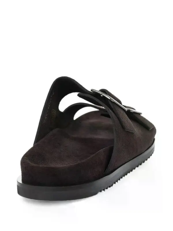 Corneliani Suede Buckle Fastening Sandals