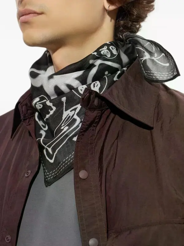 Y3 Graphic-print Scarf
