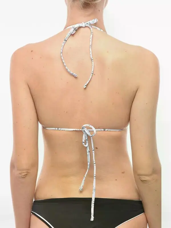 Karl Lagerfeld Logo-print Bikini Top