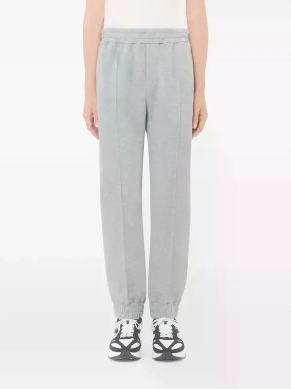 Valentino Garavani Cotton Jogging Trousers With Vlogo Embroidery - Grey