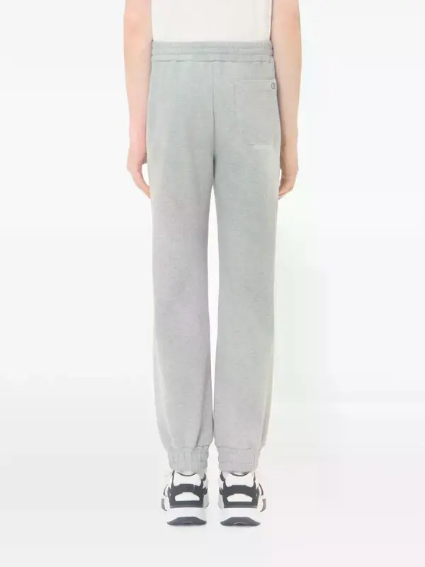 Valentino Garavani Cotton Jogging Trousers With Vlogo Embroidery - Grey
