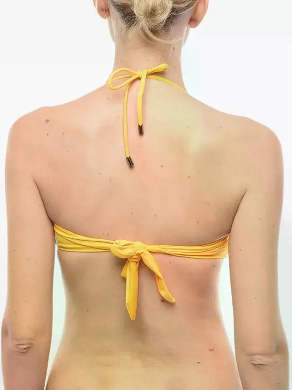 Karl Lagerfeld Logo-print Bandeau Bikini Top