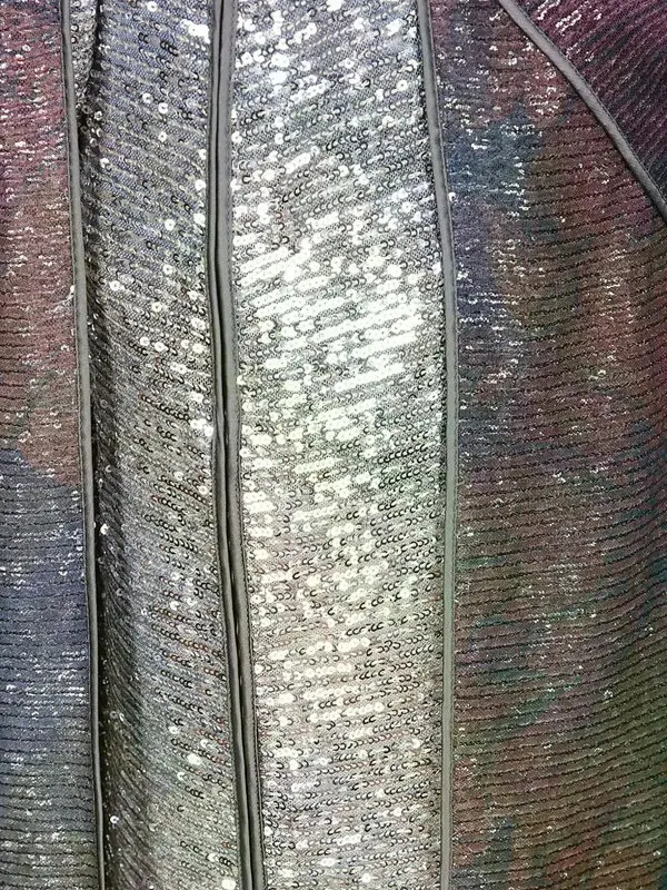 MAISON MARGIELA Printed Sequined Draped Maxi Skirt - Purple