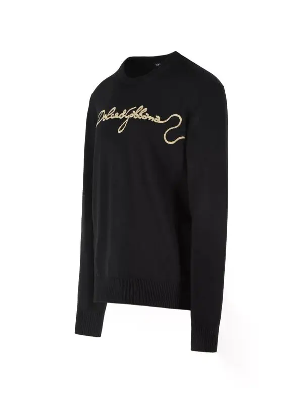 Dolce & Gabbana Logo-embroidered Knit Sweater
