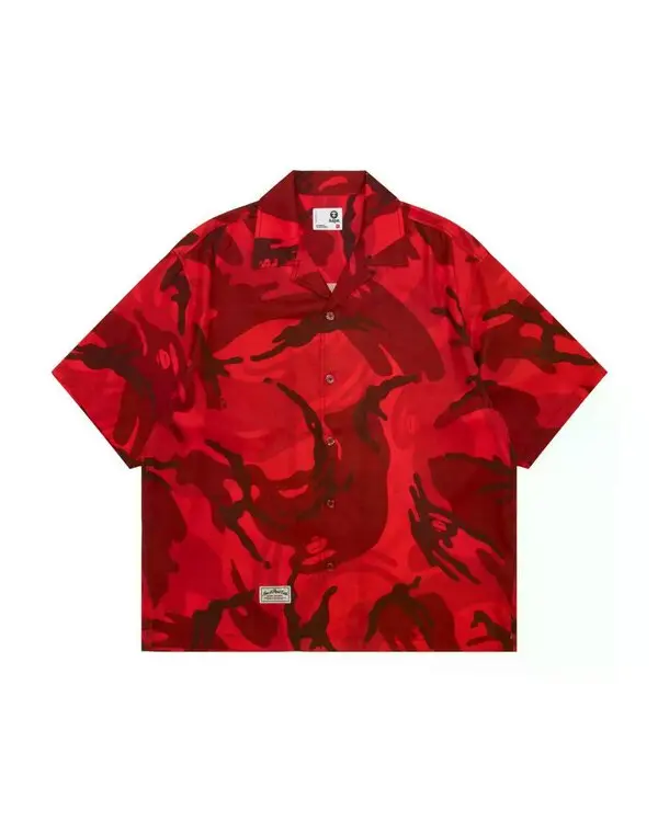 AAPE BY *A BATHING APE Camo-print Short-sleeved Shirt