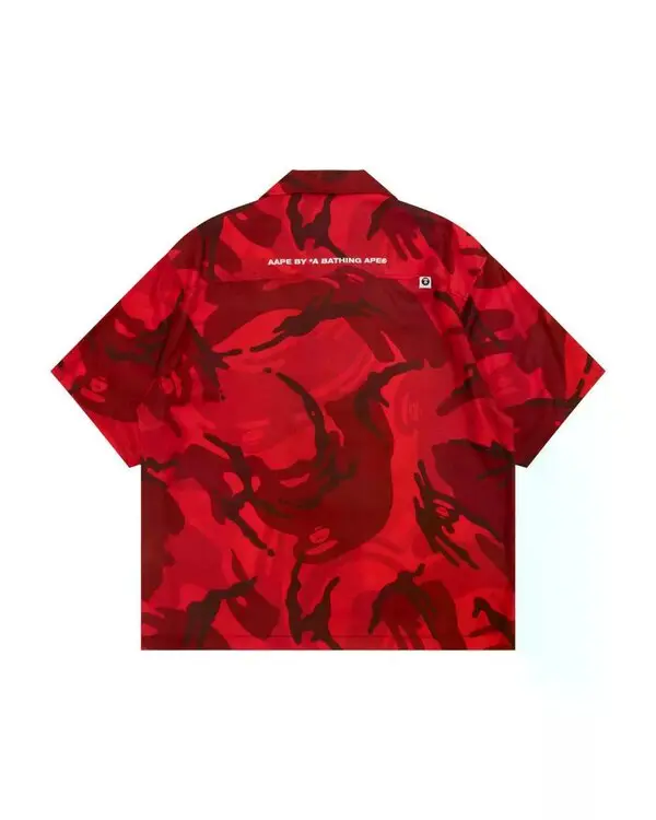 AAPE BY *A BATHING APE Camo-print Short-sleeved Shirt