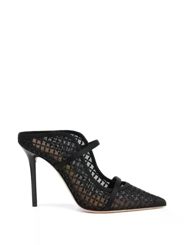 MALONE SOULIERS Maureen Sequin-embellished Mesh Mules