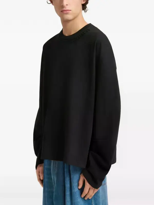 Marni Cotton Long-sleeved T-shirt With Patch Logo