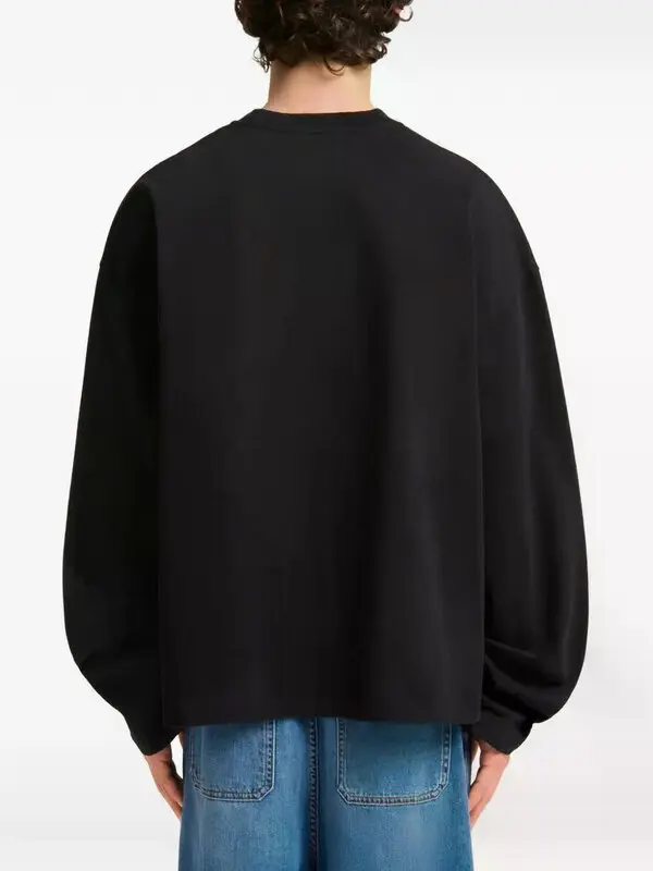 Marni Cotton Long-sleeved T-shirt With Patch Logo