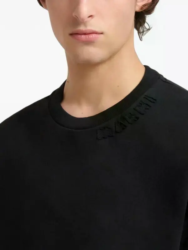 Marni Cotton Long-sleeved T-shirt With Patch Logo