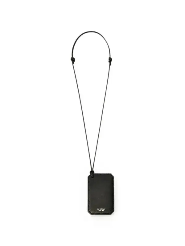AU DEPART Logo-print Mirror Charm - Black