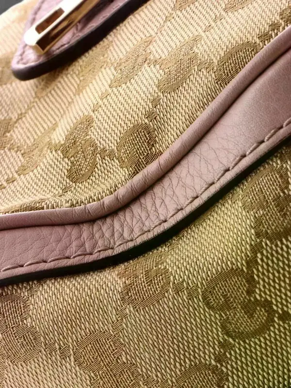 Gucci Gg Canvas Web Boston Bag - Brown