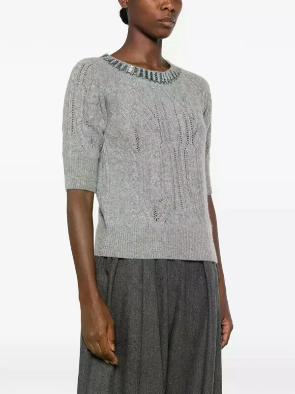 Ermanno Scervino Crystal-embellished Cashmere Sweater