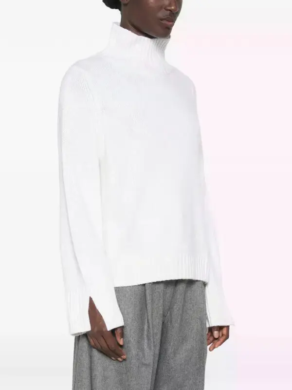 ALLUDE Ribbed Roll-neck Sweater