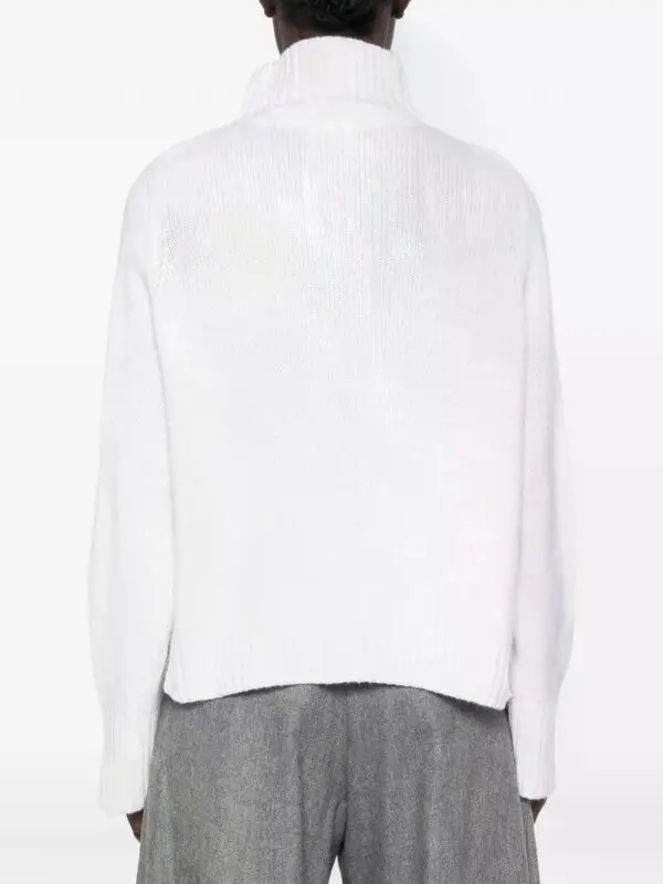 ALLUDE Ribbed Roll-neck Sweater