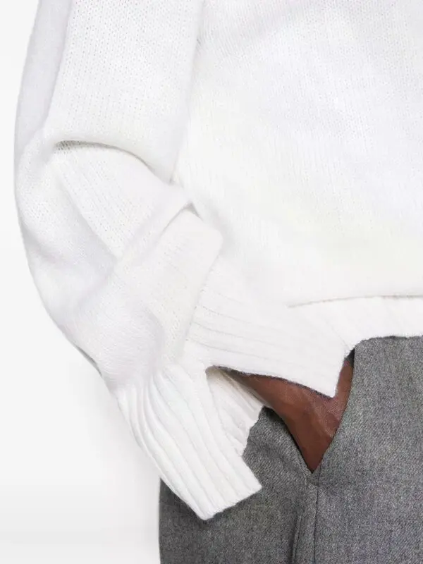 ALLUDE Ribbed Roll-neck Sweater