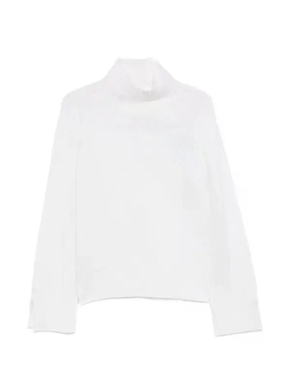 ALLUDE Ribbed Roll Neck Cashmere Sweater