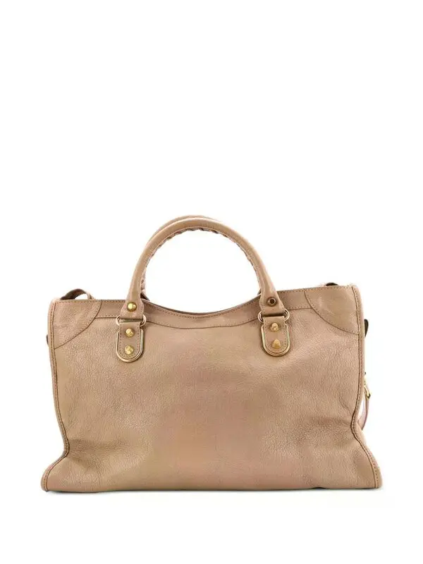 Balenciaga City Classic Metallic Edge Bag Leather Medium Satchel