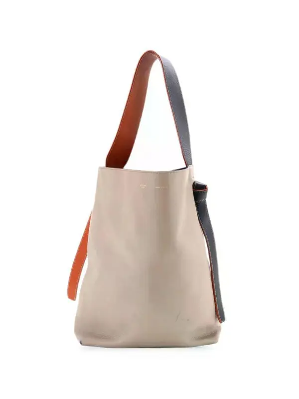 Celine Twisted Cabas Calfskin Oversized Tote Bag - Neutrals