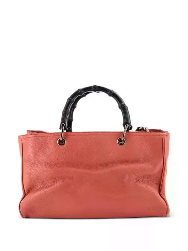 Gucci Bamboo Shopper Leather Medium Tote Bag - Pink