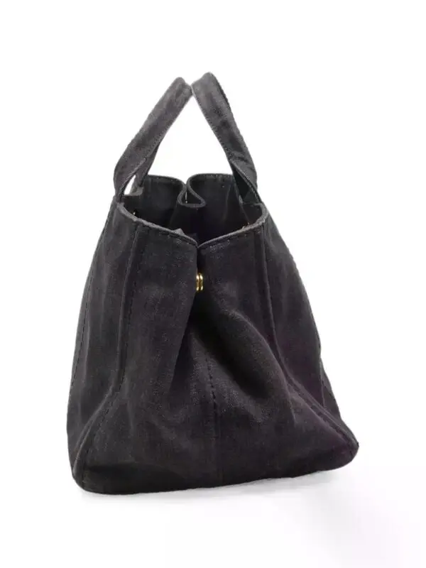 Prada 2020 Logo-print Tote Denim Bag