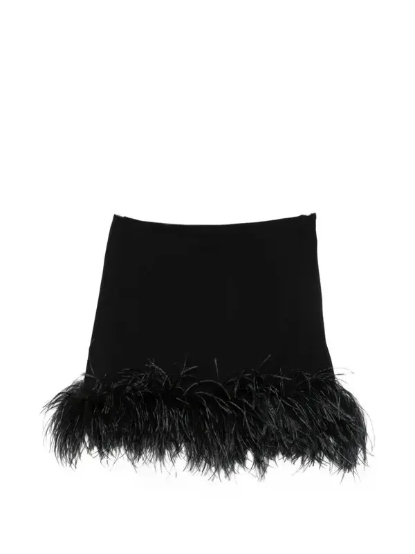 P.a.r.o.s.h Feather-trim Mini Skirt