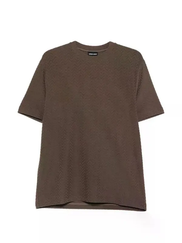 Giorgio Armani Chevron-knit T-shirt
