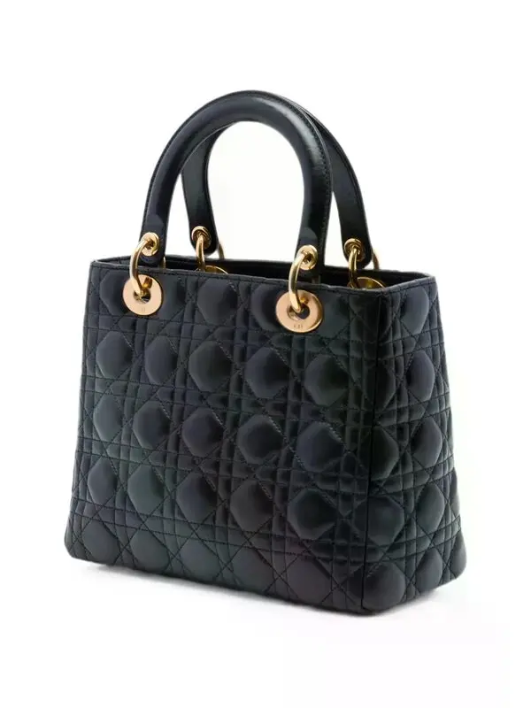 Dior 2011 Medium Lambskin Cannage Lady Satchel
