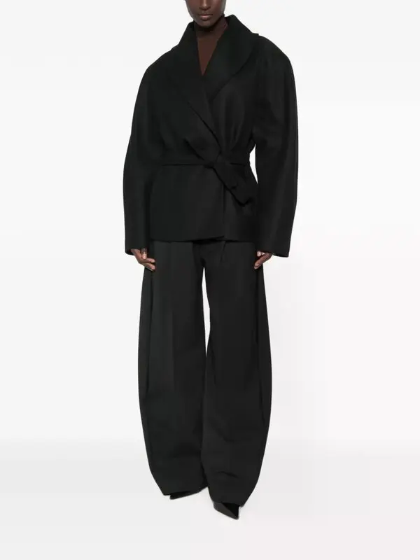 Andamane Niki Long-sleeve Belted Jacket - Black