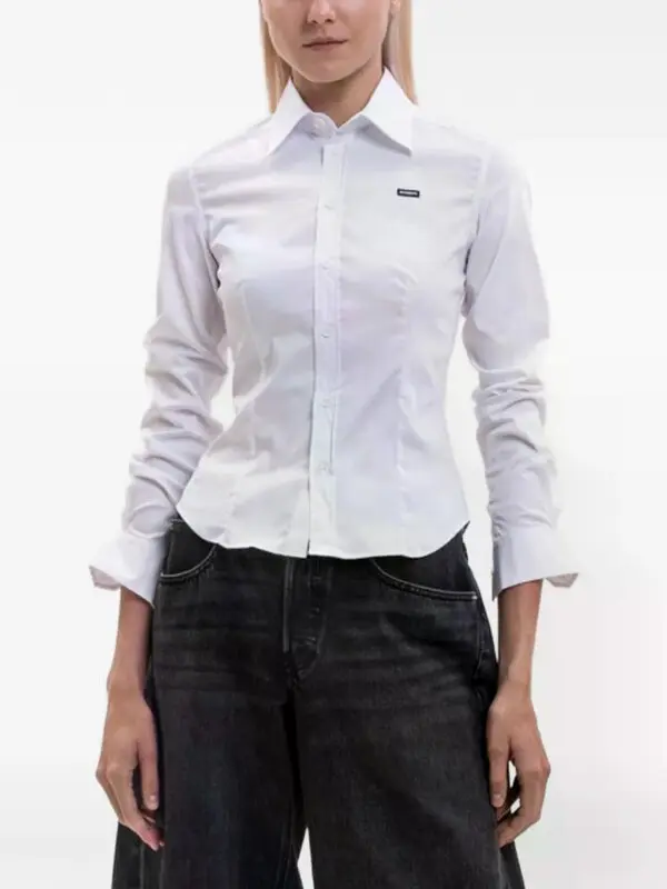 Vetements Logo-patch Button-up Shirt