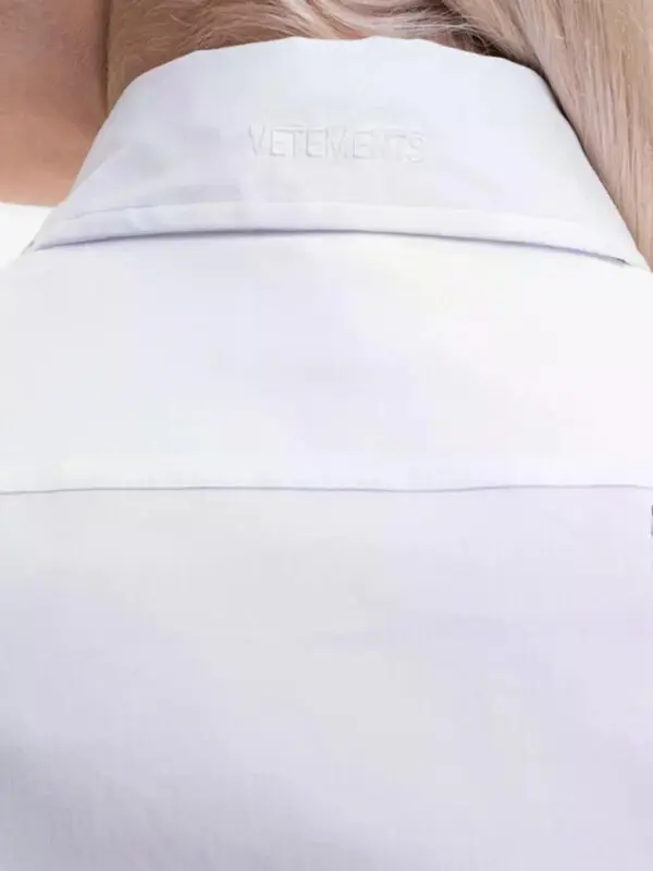 Vetements Logo-patch Button-up Shirt