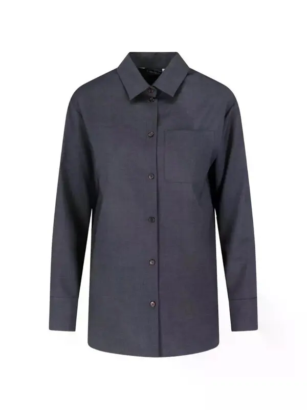 Max Mara Button-up Chest-pocket Shirt - Grey