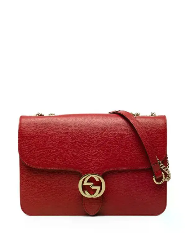 Gucci 2000-2015 Medium Dollar Calfskin Interlocking G Crossbody Bag