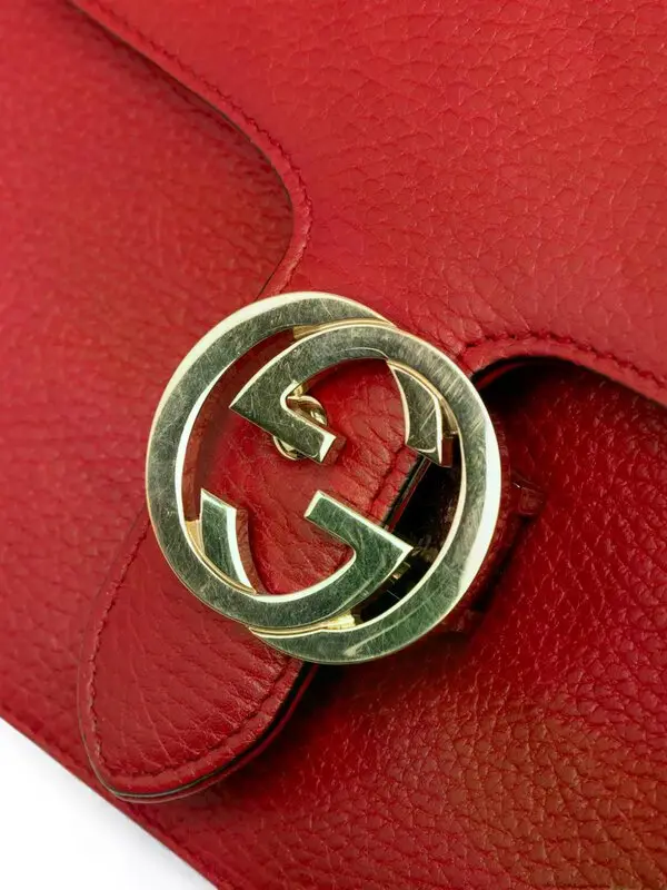 Gucci Leather Interlocking G Crossbody Bag