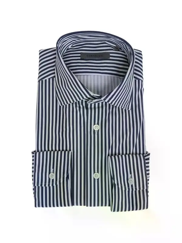 Corneliani Striped Stretch-fabric Shirt