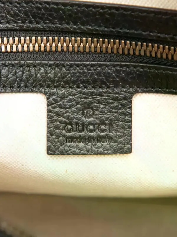 Gucci Grained Calfskin Logo Crossbody Bag