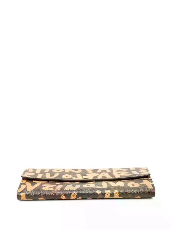 LOUIS VUITTON 2001 Stephen Sprouse Monogram Graffiti Porte Monnaie Credit Long Wallets