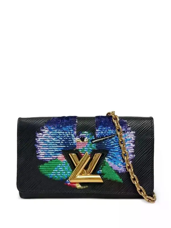 LOUIS VUITTON Sequin Bird Twist Clutch Bag