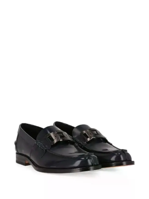 TOD'S Leather Chain Detail Loafers
