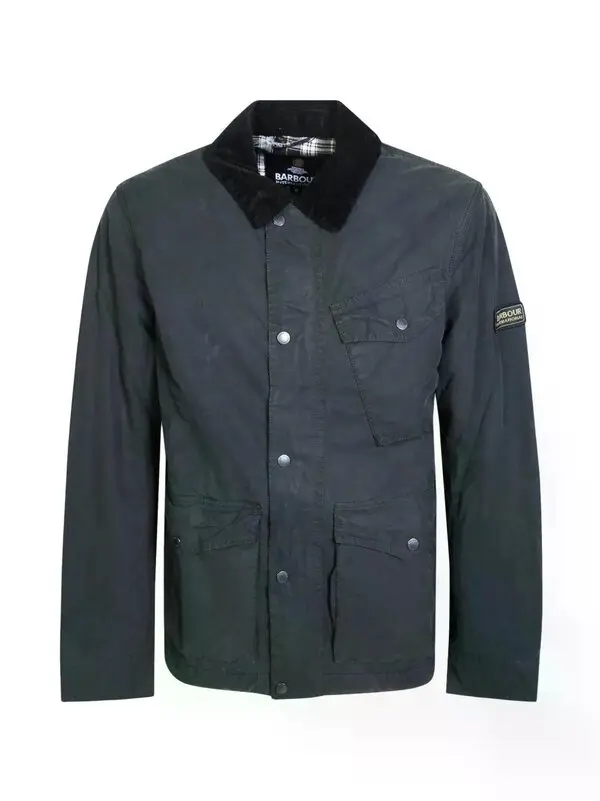 BARBOUR INTERNATIONAL Washed Waxed-cotton Military Jacket - Green