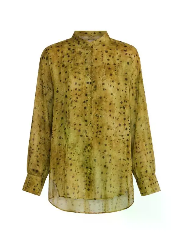 CORTANA Raoul Abstract-print Shirt - Yellow