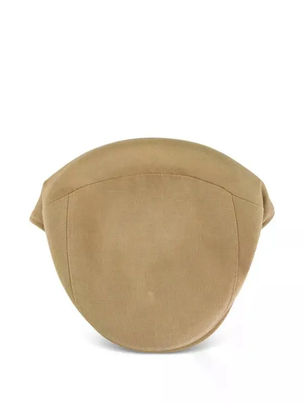 Borsalino Vincenzo Linen Flat Cap - Brown
