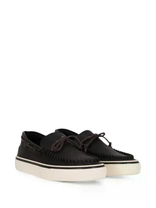 TOD'S Leather Loafers With Whipstitch Detail