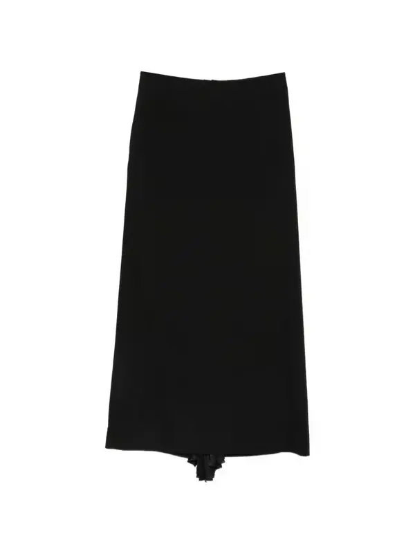 JIL SANDER Pleated Insert Maxi Skirt - Black