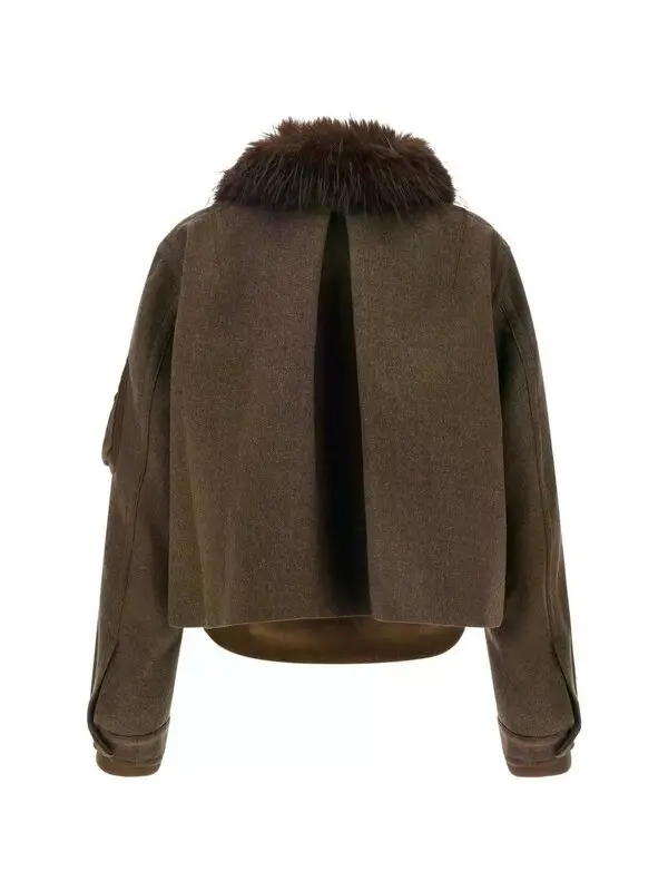 Sacai Faux-fur Wool Jacket