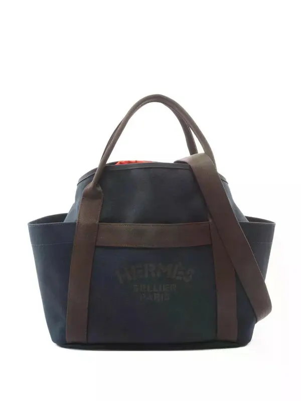 Hermès Groom Canvas Tote Bag - Blue