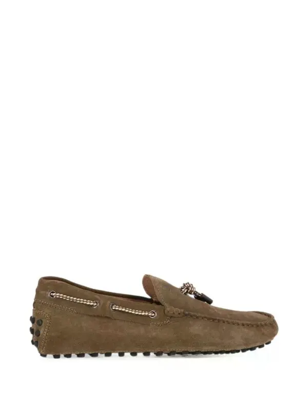 TOD'S Suede Gommino Loafers With Tassel Detail