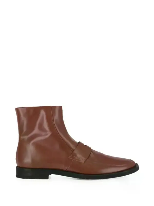 TOD'S Leather Penny Ankle Boots